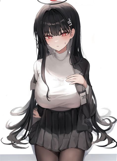 Safebooru 1girl Absurdres Black Pantyhose Blazer Blue Archive Blush