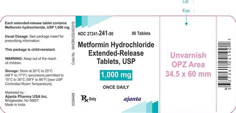 Metformin Extended Release Tablets Fda Prescribing Information Side