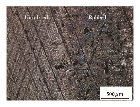 Optical Micrographs Of Test Tracks On The Cylinder Liner Segment Near Download Scientific
