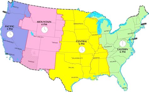 Time Zone Map Usa With States