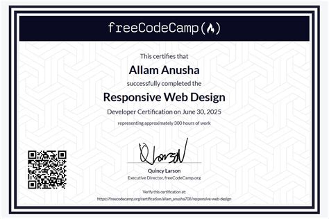 Webdevelopment Responsivedesign Freecodecamp Html Css Frontenddevelopment Allam Anusha