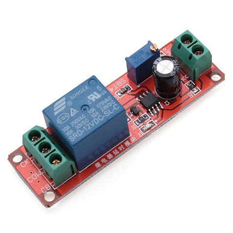 Delay Timer Switch Adjustable 0 10sec With NE555 Electrical Input 12V 10A 2000W Sale Banggood