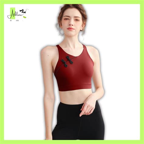 [athlime] Zhen Sports Bra Womens Sports Bra Top Qi Pao Chinese Style