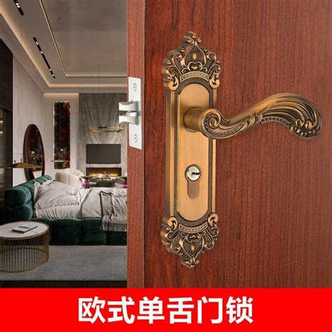 單舌門鎖臥室房間門鎖門把手單舌鎖頭木門室內單舌鎖老式單舌50鎖 Yahoo奇摩拍賣