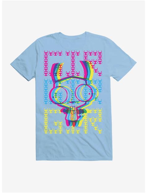 Invader Zim Gir Neon Stack T Shirt Blue Hot Topic