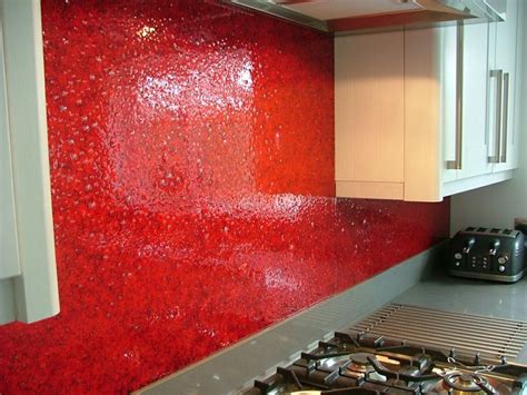 Burnished Red Glass Splashback