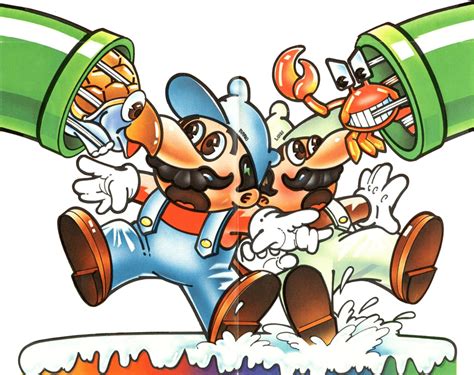 Mario Bros Artwork From The Arcade Atari And Pal Re Release Versions