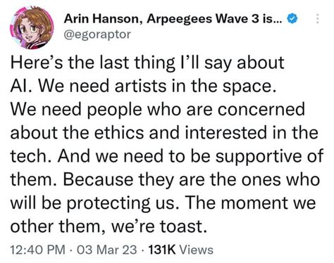 Arin Hansen From Game Grumps Gave A Really Detailed Nuanced Take On Ai Art And Ethics