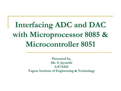 Ppt Interfacing Adc And Dac With Microprocessor 8085