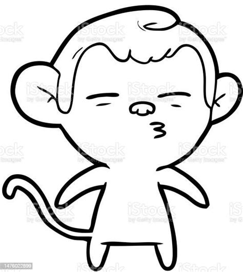 Kartun Monyet Mencurigakan Ilustrasi Stok Unduh Gambar Sekarang