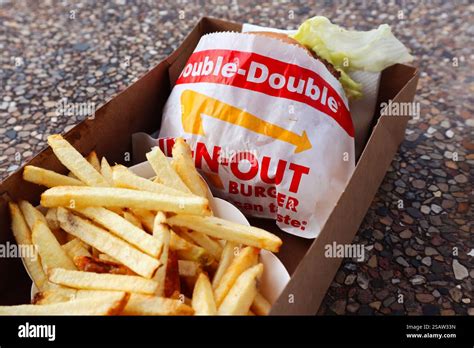 In N Out Double Double Burger In N Out Burger American Chain Of Fast
