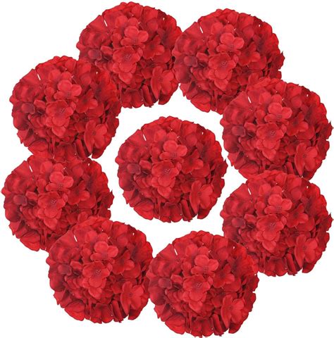 Silk Hydrangea Heads With Stems Artificial Flowers Heads For Home