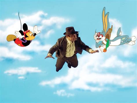 Production Cel Featuring Mickey Mouse And Bugs Bunny From Who Framed