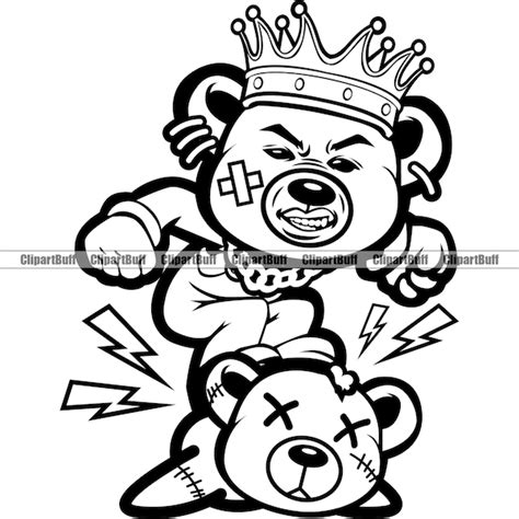 Gangster Teddy Bear Tattoos Etsy