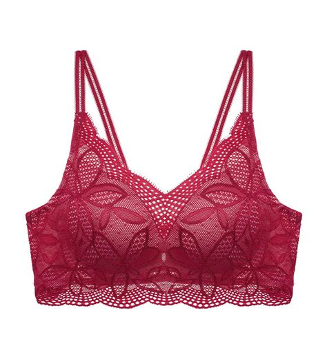 Aqua Jade Non Wired Push Up Deep V Bra In Rosso Masai Triumph Malaysia
