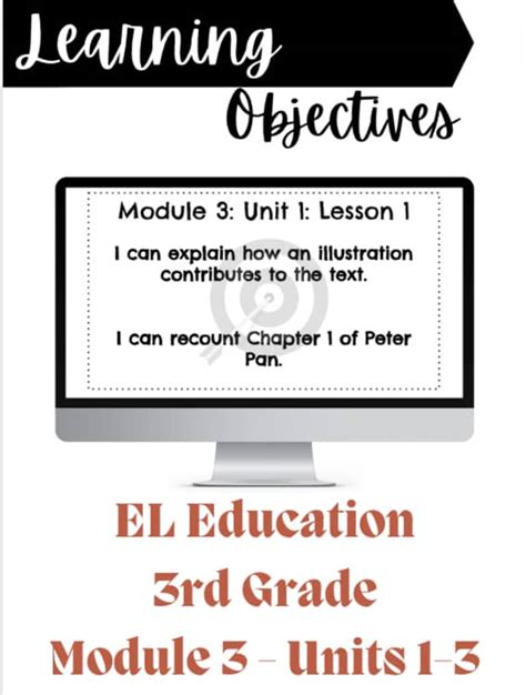 El Education Grade 3 Module 3 Units 1 3 Lesson Objectives By