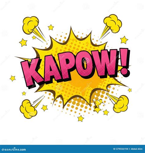 Kapow Comic Word Cartoon Vector 96053915