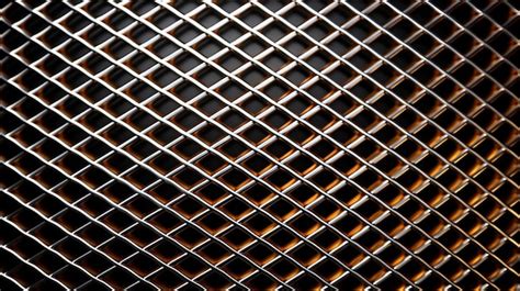 Metallic Grille Pattern Background Premium Ai Generated Image