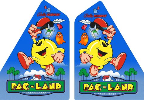 Pac Land Arcade Side Art 2pc Set Brand New Premium Vinyl See Pics