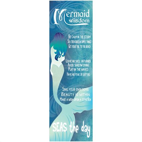 Mermaid Wisdom Vertical Coastal Wall Sign Fun Sign Factory