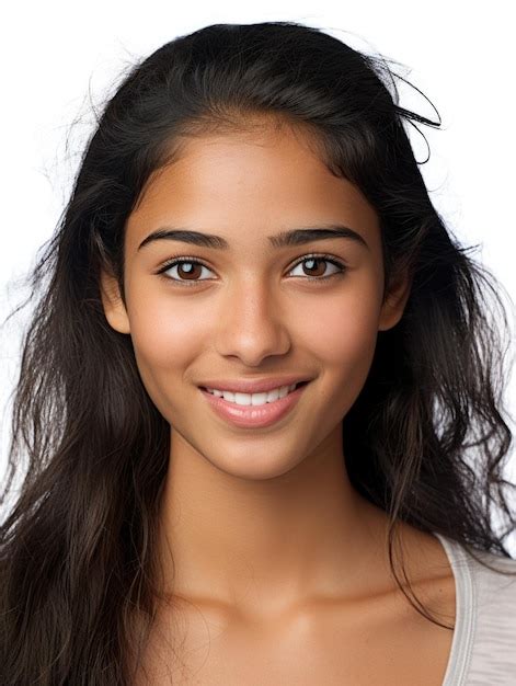 Premium Photo Indian Young Girl Face With Skin Detail