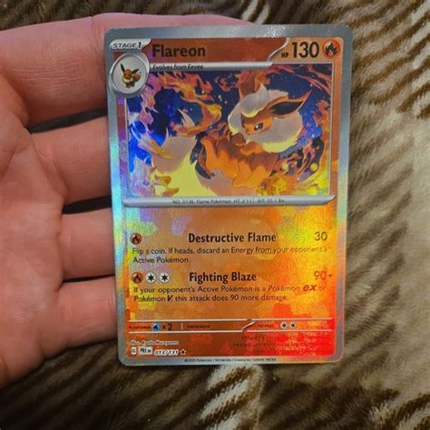 Pokemon Tcg Flareon Master Ball Pattern 013131 Prismatic Evolutions