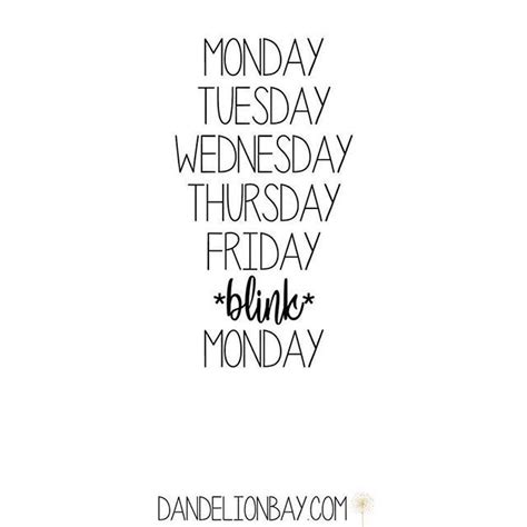 Monday Wednesday Friday Inspirational Quote Weekends Need One