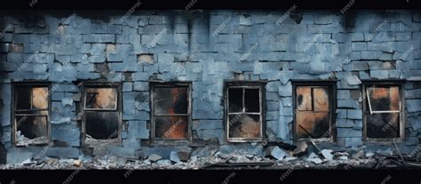 Premium Ai Image Damaged Windows In A Destroyed House