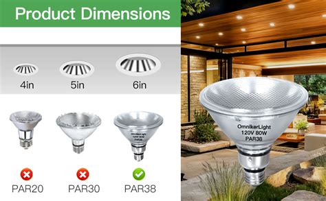 Omnikerlight Par38 Flood Light Bulbs 80w 120v Halogen Bulb Dimmable