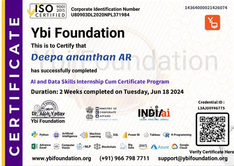 Ai Datascience Internship Learning Professionalgrowth Deepa Ananthan Ar