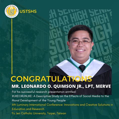 Congratula University Of Santo Tomas Senior High School