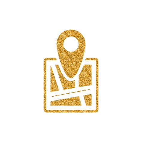 Premium Vector Pin Location Map Icon Gold Glitter Texture Vector