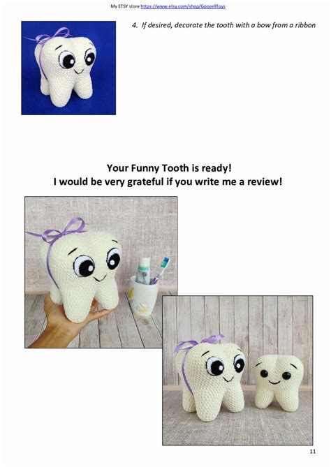 Funny Tooth Crochet Pattern