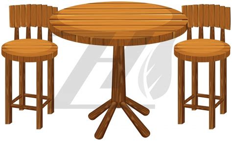 دانلود وکتور میز گرد و صندلی چوبی دانلود رایگان فایل لایه باز، Psd، وکتور، لوگو و موکاپ