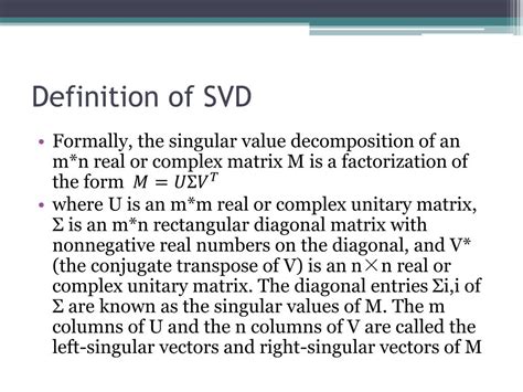 Ppt Singular Value Decompositionsvd Powerpoint Presentation Free Download Id3112887