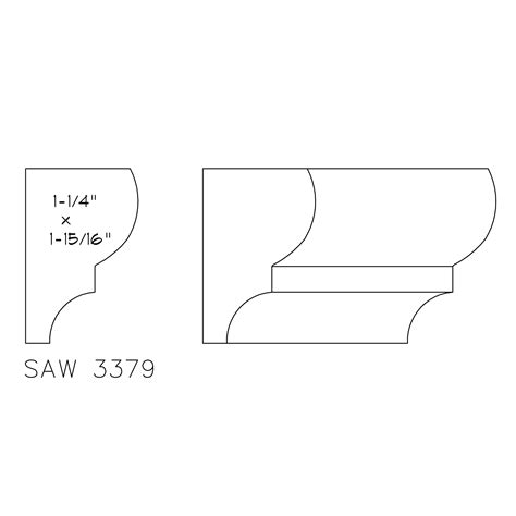 Solid Crown Saw Moulding