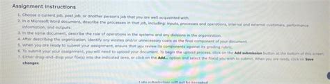 Solved Assignment Instructions 1 Choose A Current Job Past