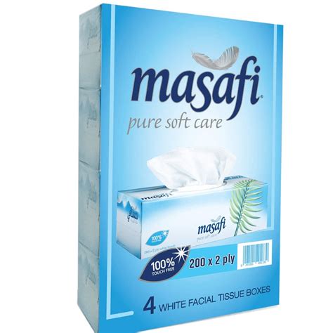 Shop Masafi Soft Tissue Pack Of 4 2 Ply 150 Piece