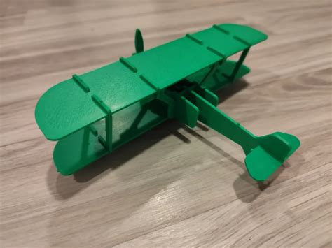 3d Puzzle Biplane Plane Kit Card By Dabontdesign Makerworld Download