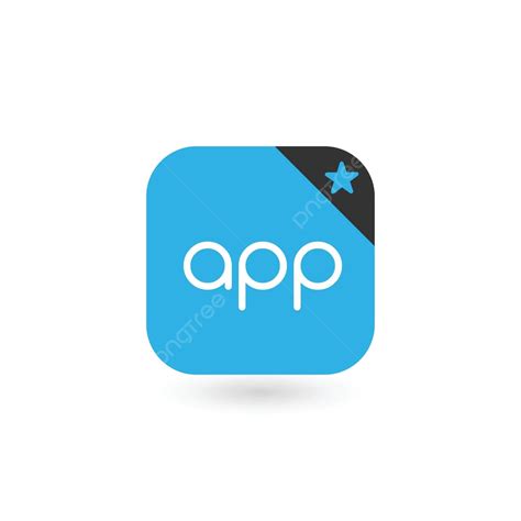 Blue App Icon Button For Sites Interfaces And Apps Vector Background