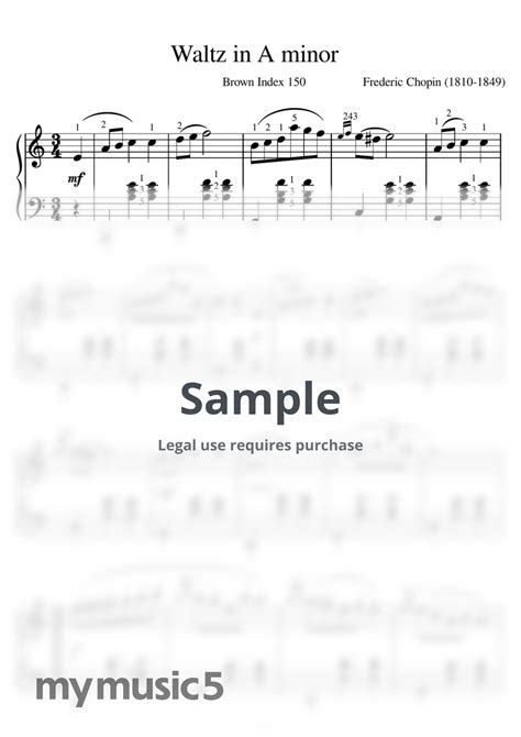 ショパン ワルツ 第19番 イ短調（遺作） Sheet Music Mymusic5
