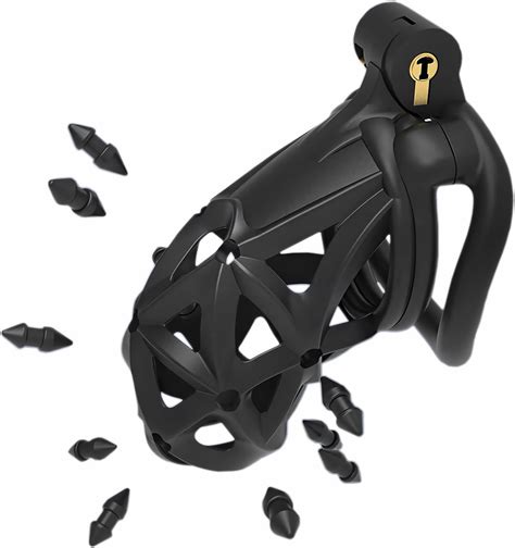 Selgurfos Chastity Device Sex Toy Set With 4 Rings Silicone