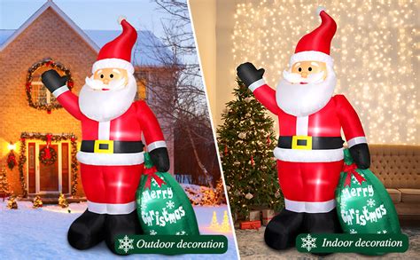 Omdekor 7 Ft Christmas Inflatable Santa Claus Indoor