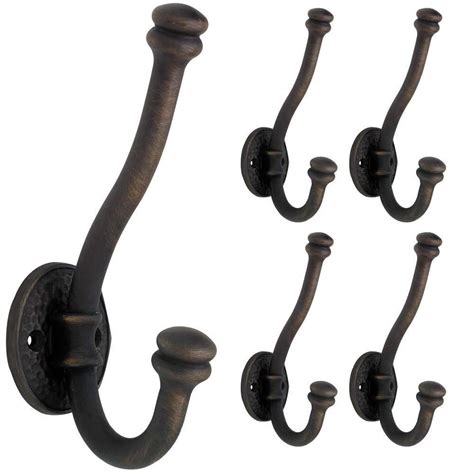 5 Pack Large Hammered Oil Rubbed Bronze Hooks D Lawless Hardware