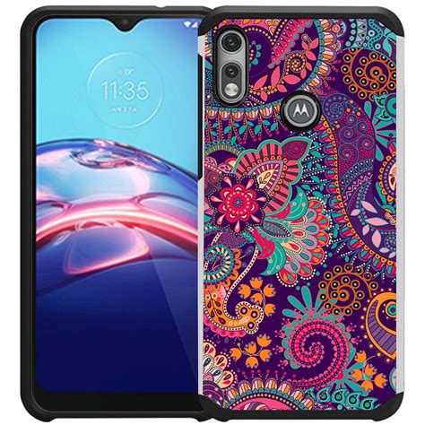 Motorola Moto E 2020 Case Colorful Design Hybrid Armor Case