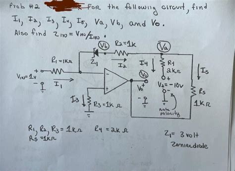 solved prob 2 for the following circuit find