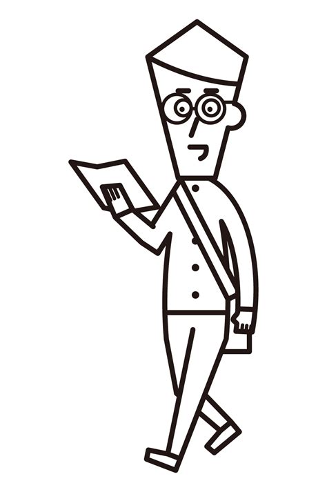 歩きながら勉強をする男子高校生・中学生のイラスト フリーイラスト素材集 Kukukeke