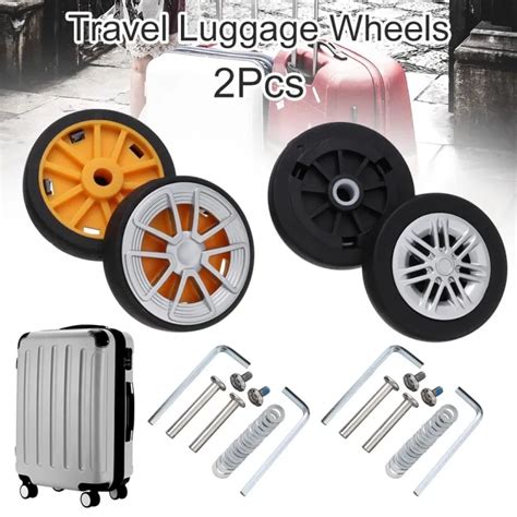 X Show 2pcs Universal Replacement Diy Replace Wheels Travel Luggage