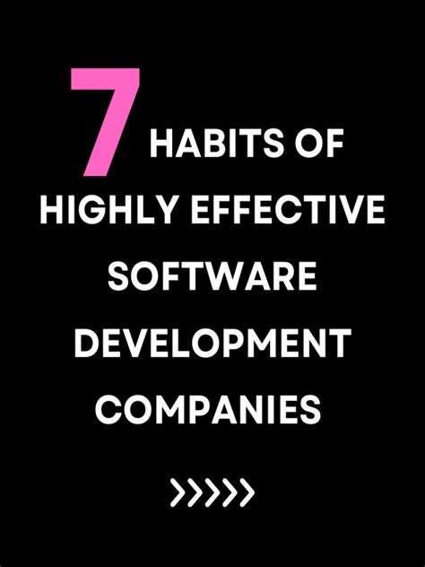 7 Habits Of Highly Effective Software Dev Companies 1 Pdf