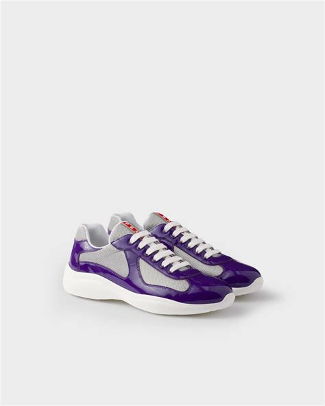Prada Patent Leather And Technical Fabric Prada Americas Cup Sneakers